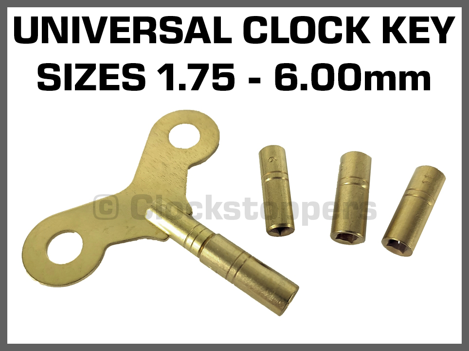 Universal Clock Winding Key Set of 18 Sizes 1.75 - 6.00mm Brass Winder ...
