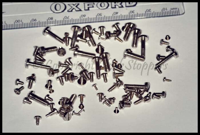 Nickel Screws Straight Head for Clocks Bell & Case Fitting Spares Parts ...